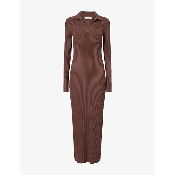 4TH & RECKLESS Corey Ribbed Knit V-neck Maxi Dress