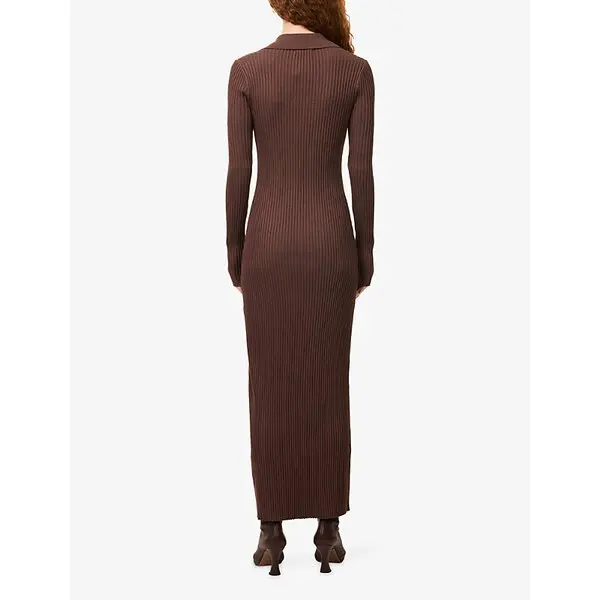 4TH & RECKLESS Corey Ribbed Knit V-neck Maxi Dress