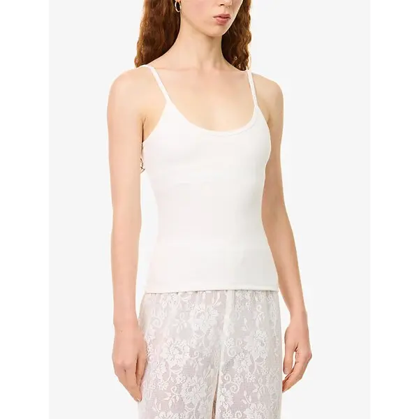 Dissh Georgina Scoop-neck Cotton-blend Tank Top