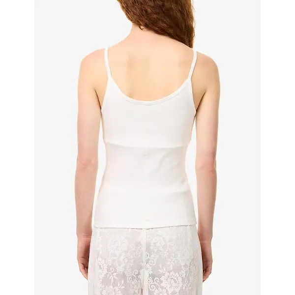 Dissh Georgina Scoop-neck Cotton-blend Tank Top