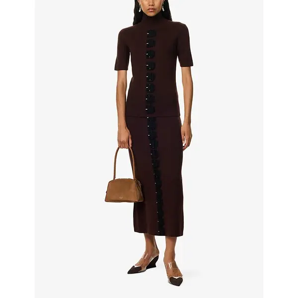 ZANKOV Silvina Buckle-embellished Wool Top