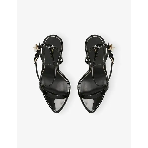 TOM FORD Padlock 105 Patent Leather Heeled Sandals
