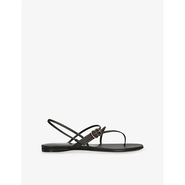 HERBERT LEVINE Starry Eyed Leather Flat Sandals