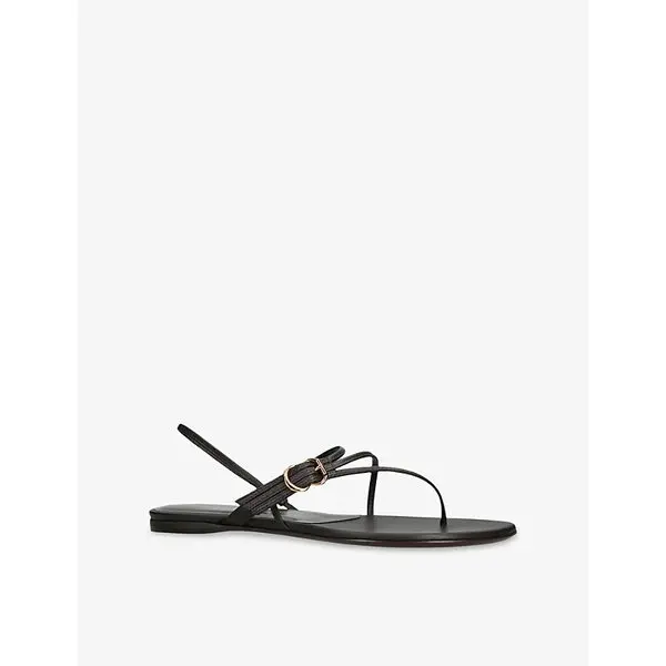 HERBERT LEVINE Starry Eyed Leather Flat Sandals