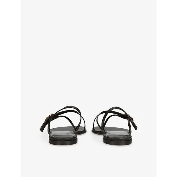 HERBERT LEVINE Starry Eyed Leather Flat Sandals