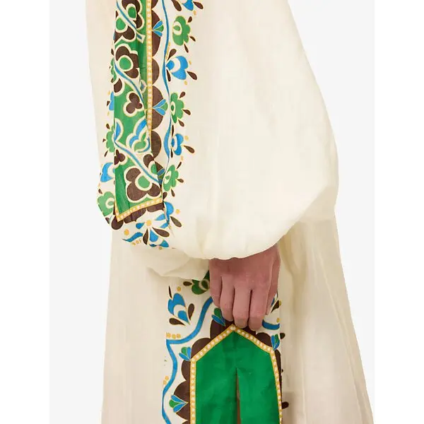 ALEMAIS Bridgette Printed Cotton Tunic Dress