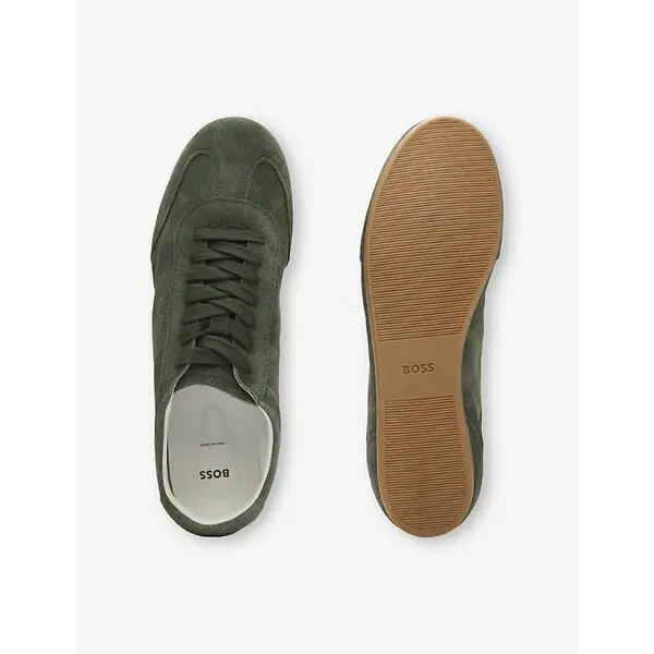 BOSS Brand-emed Suede Trainers