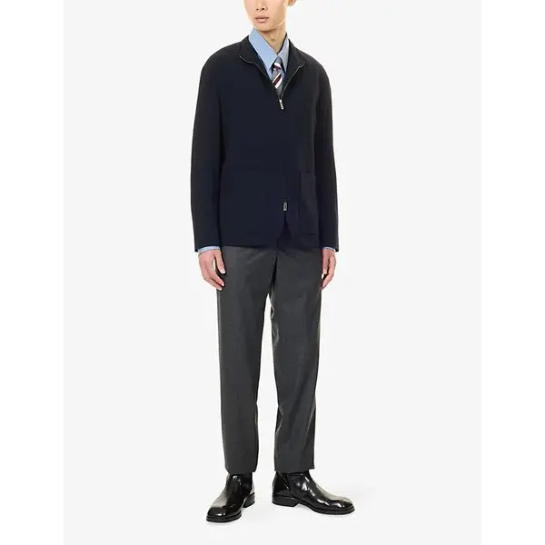 Giorgio Armani Tonal Stripe Virgin Wool Jacket