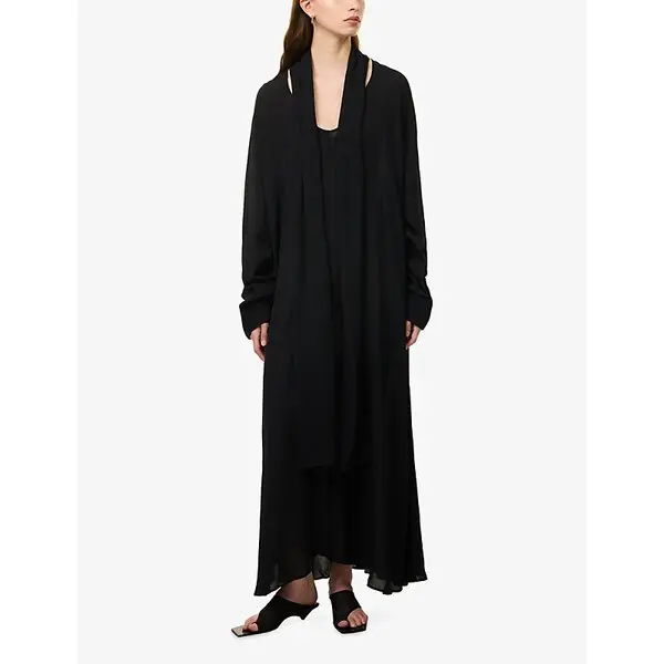 TOTEME Round Neckline Woven Maxi Dress