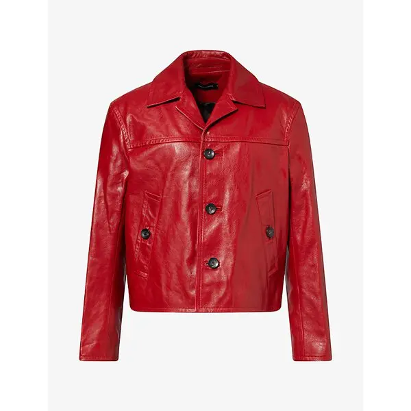 WALES BONNER Kamala Leather Jacket