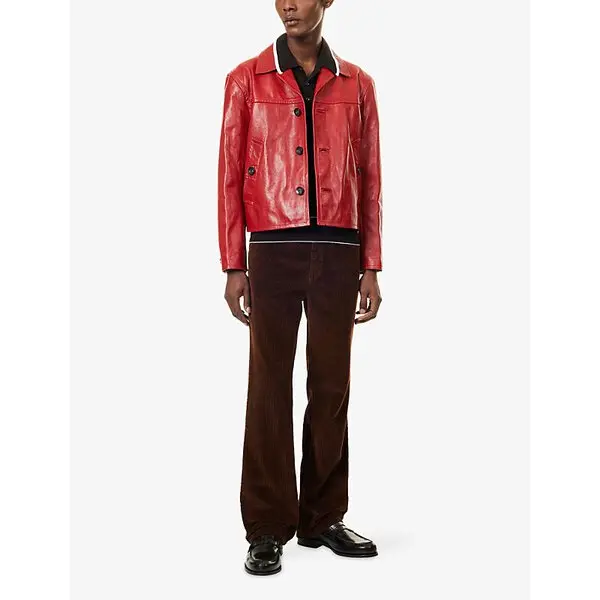 WALES BONNER Kamala Leather Jacket