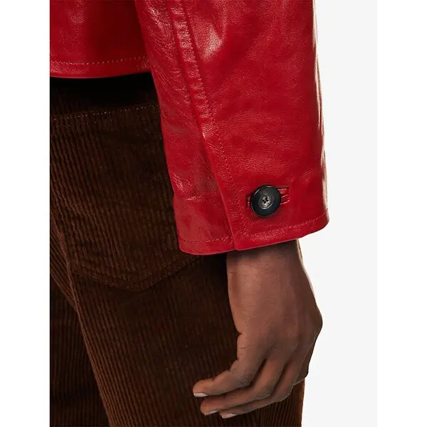 WALES BONNER Kamala Leather Jacket