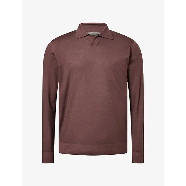 Corneliani Open-collar Virgin-wool Polo Jumper