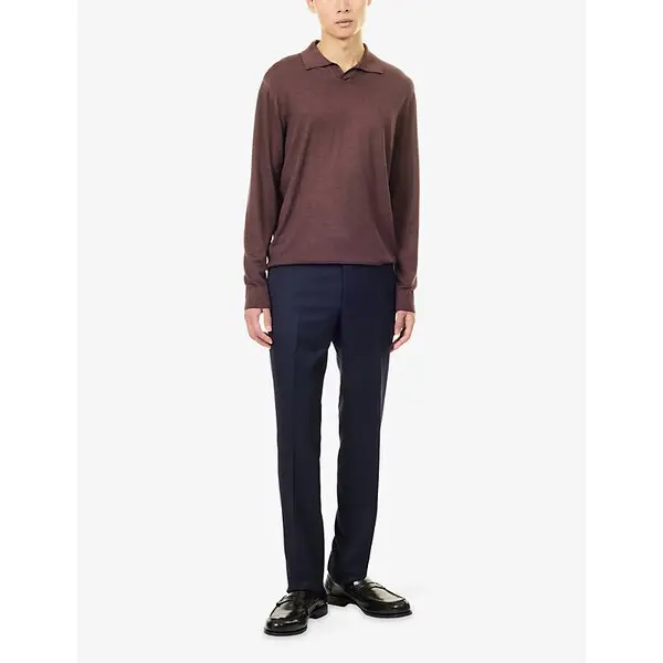 Corneliani Open-collar Virgin-wool Polo Jumper