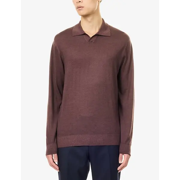 Corneliani Open-collar Virgin-wool Polo Jumper