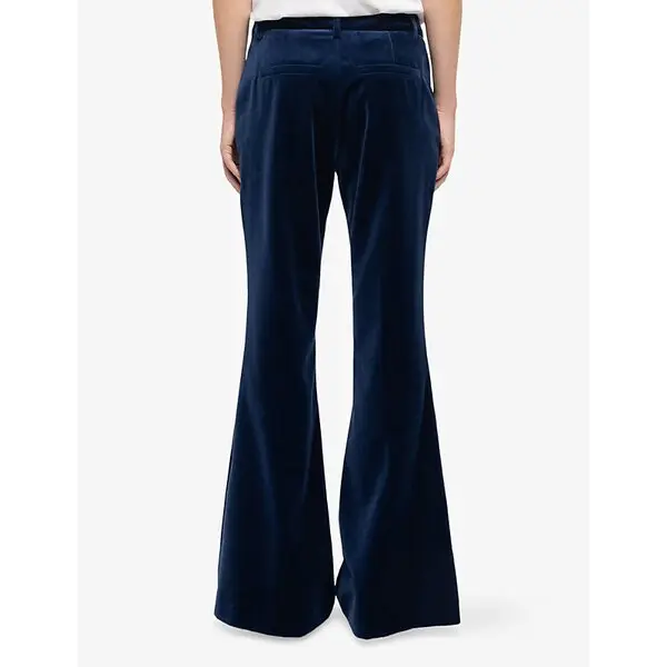 Zadig&Voltaire Velvet Flared-leg Trousers - Marine