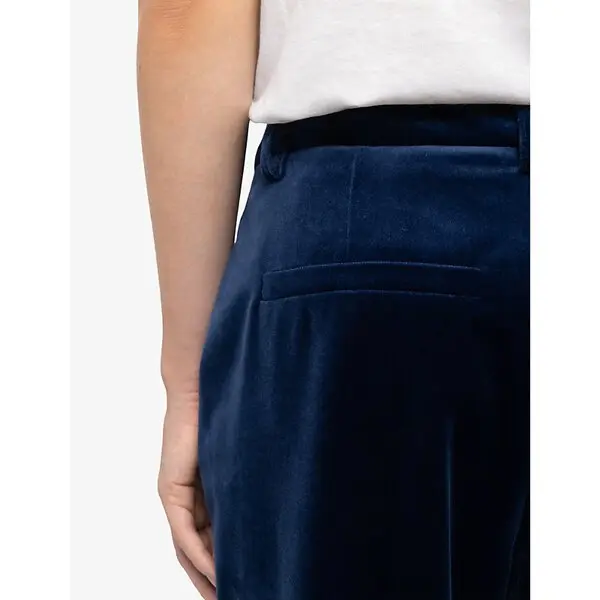 Zadig&Voltaire Velvet Flared-leg Trousers - Marine