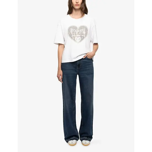Zadig&Voltaire Rhinestone T-shirt - White