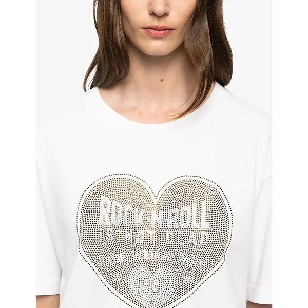 Zadig&Voltaire Rhinestone T-shirt - White