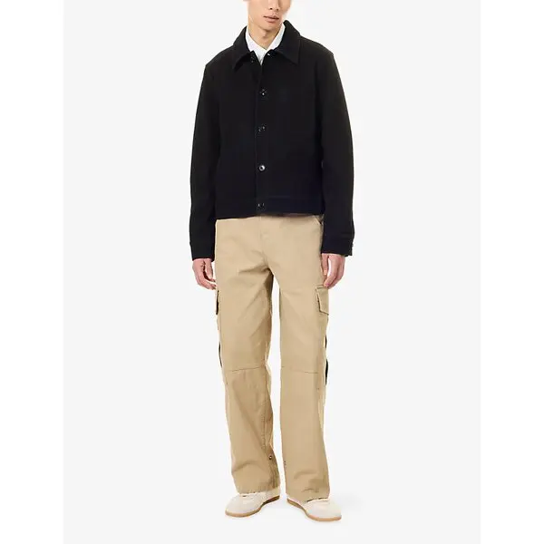 AMI Paris Suede Jacket With Embossed Logo