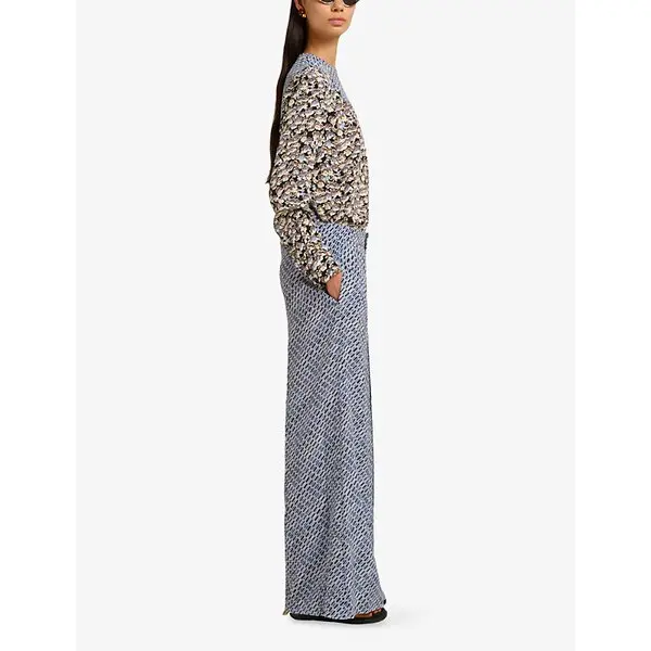 Marni Printed Crepe De Chine Silk Top