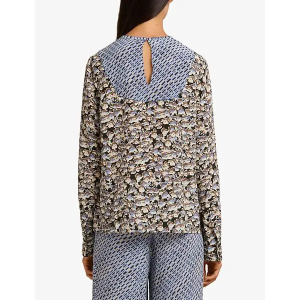 Marni Printed Crepe De Chine Silk Top