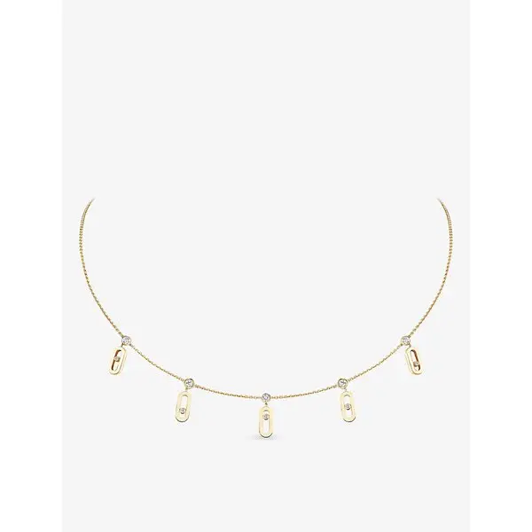 Messika Move Uno Diamond Choker Necklace In 18ct Gold - Yellow