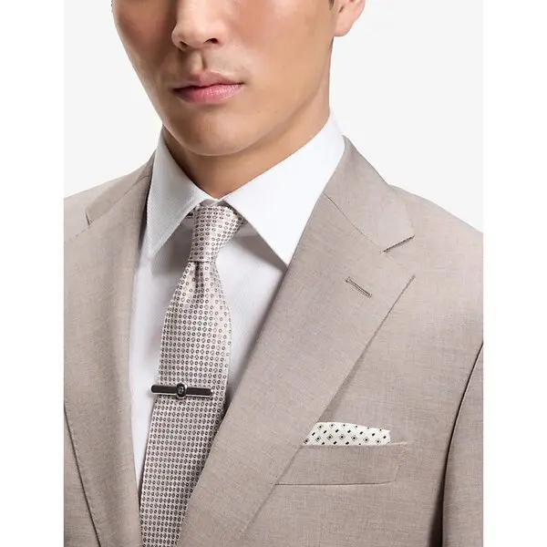 BOSS Patterned Silk Pocket Square