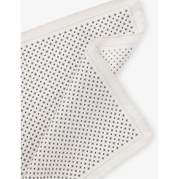 BOSS Patterned Silk Pocket Square