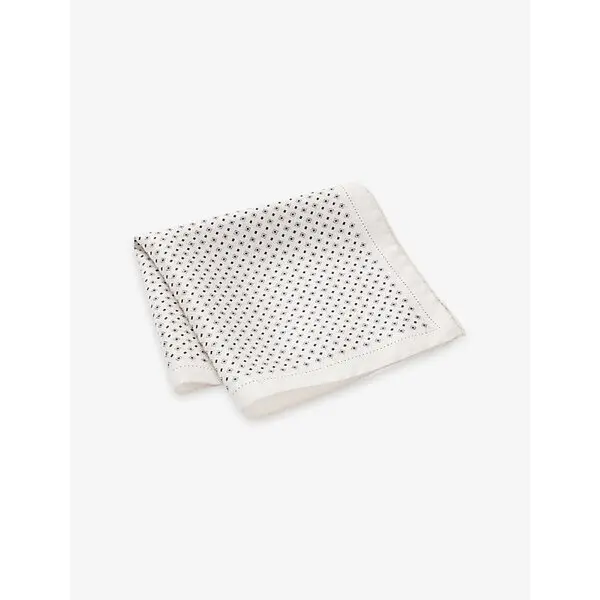 BOSS Patterned Silk Pocket Square