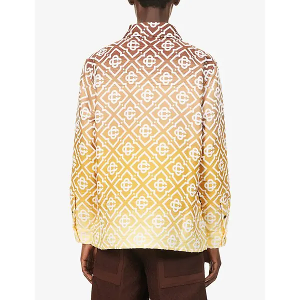 Casablanca Gradient Monogram-print Cotton-blend Shacket