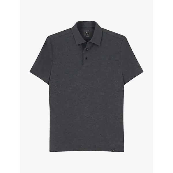 Boggi Milano Regular-fit Short-sleeve Stretch Cotton-blend Polo