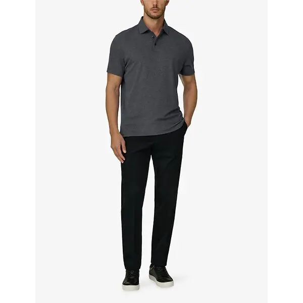Boggi Milano Regular-fit Short-sleeve Stretch Cotton-blend Polo