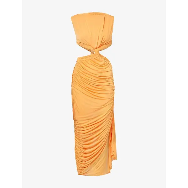 Christopher Esber Theia Ruched Maxi Dress - Nectar