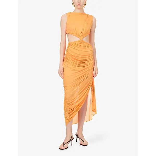 Christopher Esber Theia Ruched Maxi Dress - Nectar