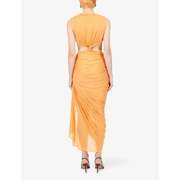 Christopher Esber Theia Ruched Maxi Dress - Nectar