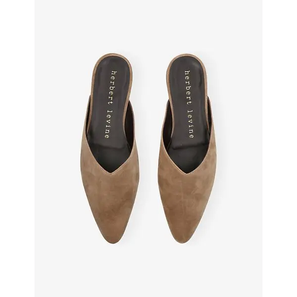HERBERT LEVINE Suede Mule Slippers