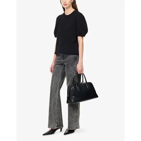 ME+EM Puffed-sleeve Cotton And Modal T-shirt