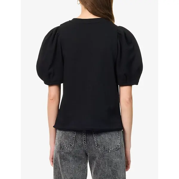 ME+EM Puffed-sleeve Cotton And Modal T-shirt