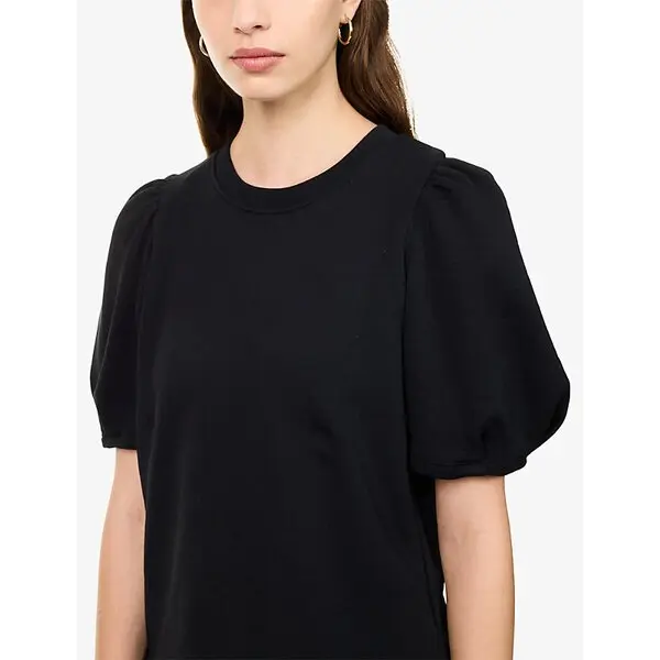 ME+EM Puffed-sleeve Cotton And Modal T-shirt