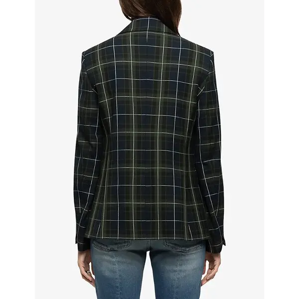 Zadig&Voltaire Vavy Relaxed-fit Tartan Stretch-woven Blazer