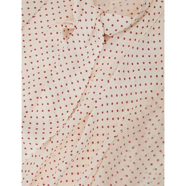 REISS Dottie Polka-dot Woven Mini Dress