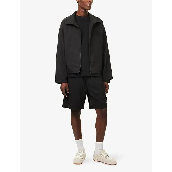 THE COUTURE CLUB Cupro Panelled Woven Shorts