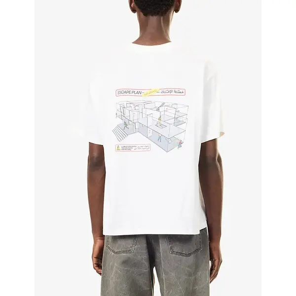 NOT BORING Boredome Evac Graphic-print Cotton T-shirt