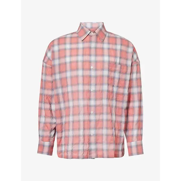 NAHMIAS Checked Relaxed-fit Cotton-blend Shirt