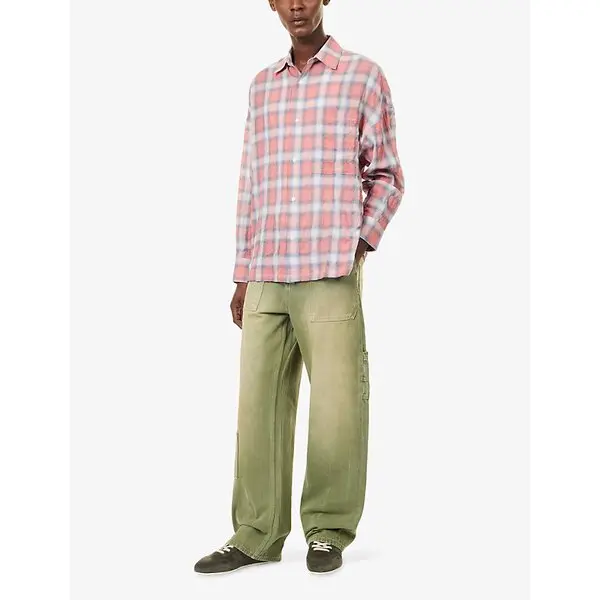 NAHMIAS Checked Relaxed-fit Cotton-blend Shirt