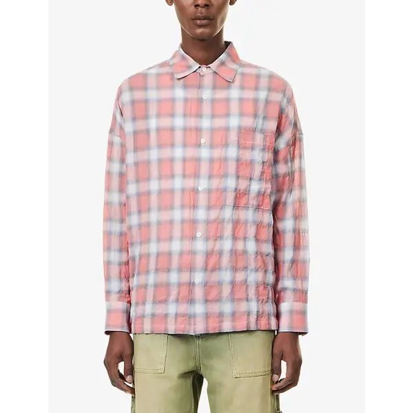 NAHMIAS Checked Relaxed-fit Cotton-blend Shirt