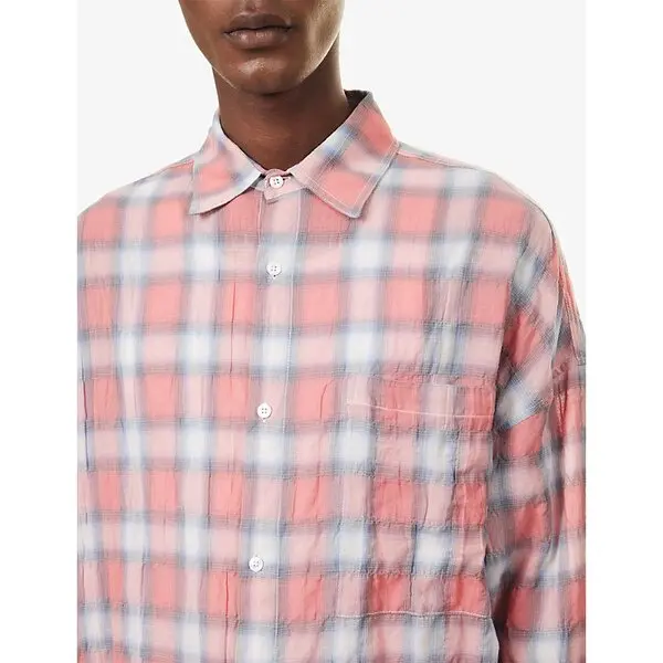 NAHMIAS Checked Relaxed-fit Cotton-blend Shirt