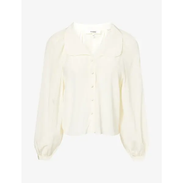 FRAME The Gala Collared Silk Shirt