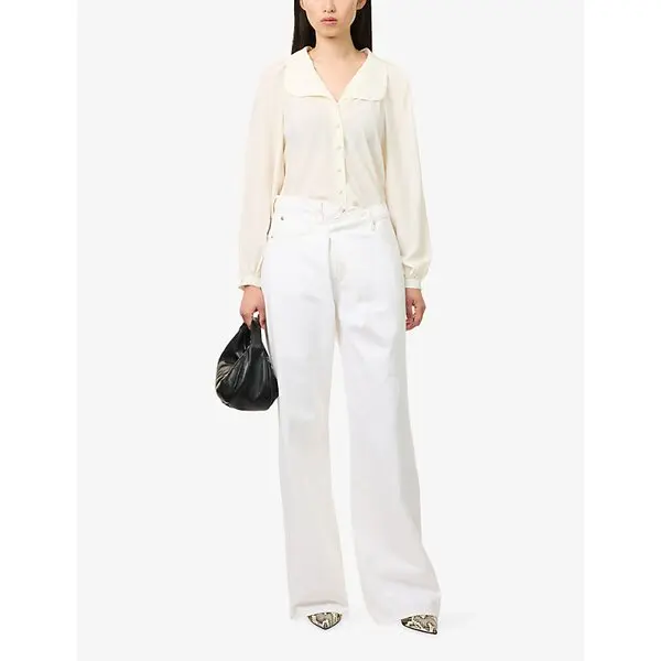 FRAME The Gala Collared Silk Shirt